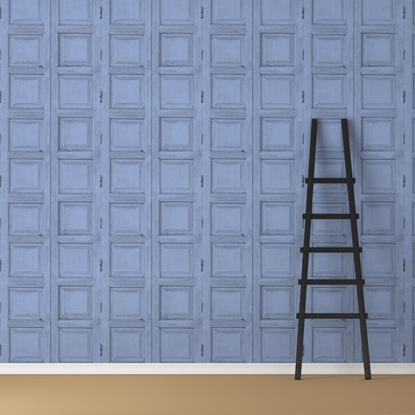 blue square panel wallpaper